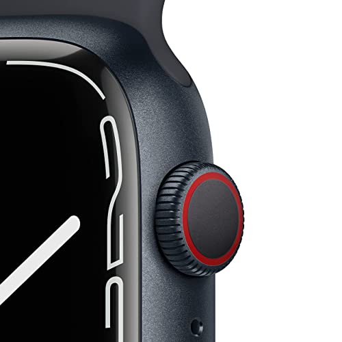 Apple Watch Series 7 (GPS + Cellular, 41MM) - Midnight Aluminum Case with Midnight Sport Band (Renewed Premium)