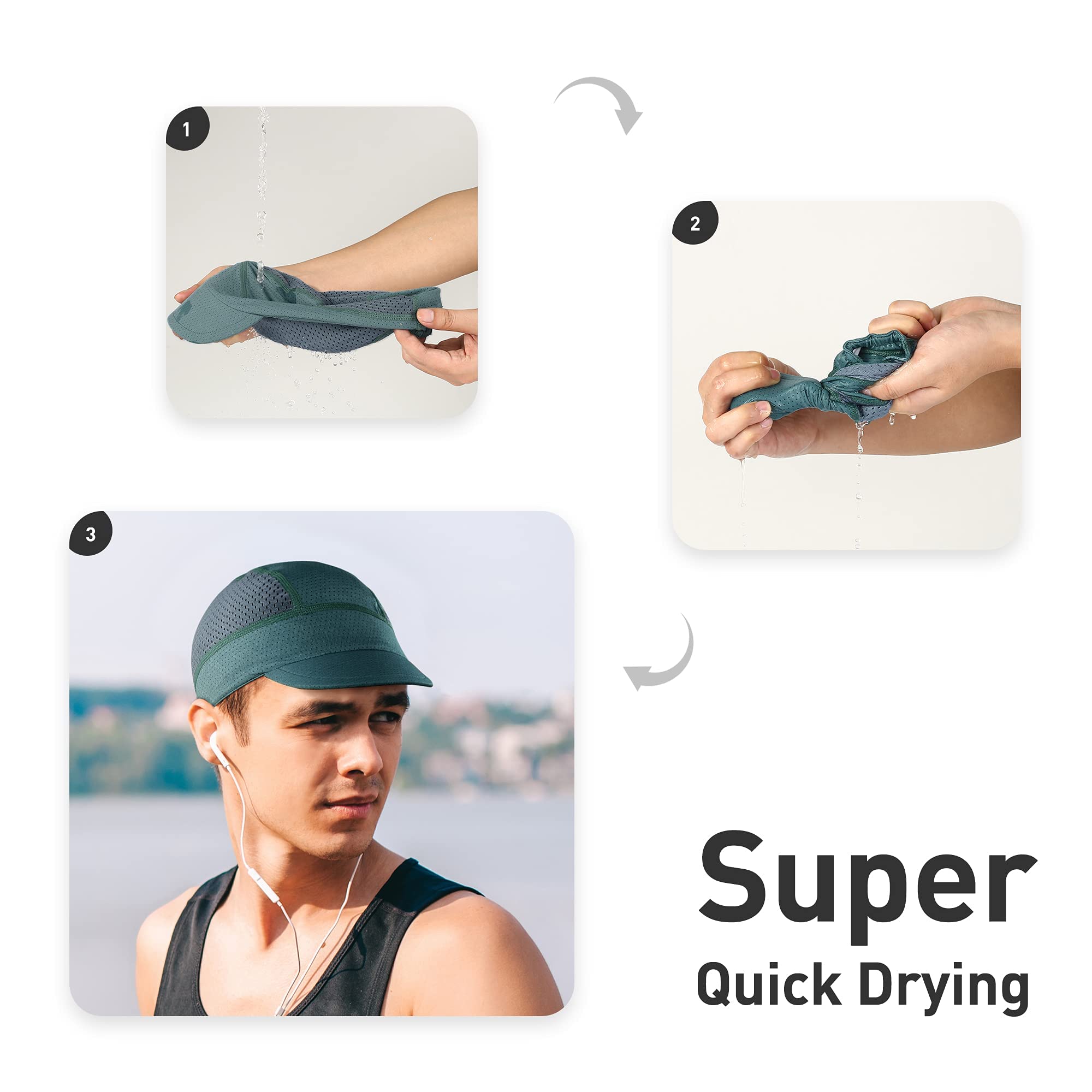 Arcweg Cycling Caps Men Women Sunproof Cycling Hat Breathable Anti Sweat Under Helmet Bike Hat Lightweight Skull Cap