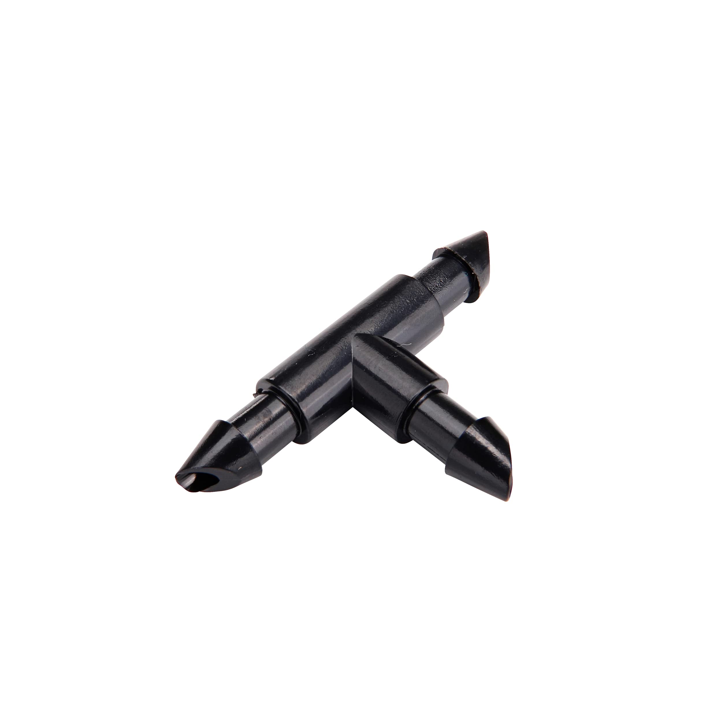Raindrip R307CT, Barbed Tee, 1/4-Inch, 5-Pack, Drip Irrigation Fitting for Supply Tubing & Dripline, Black
