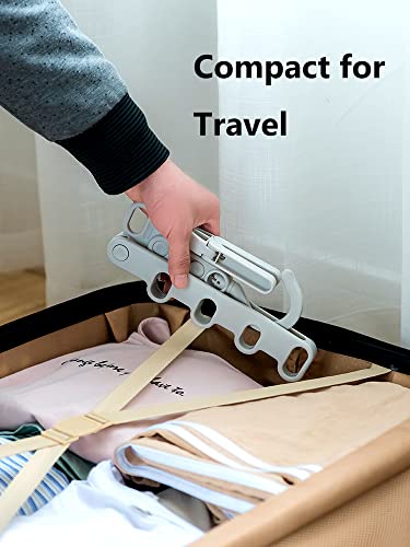 Folding Clothes Hanger, Portable Mini Drying Rack Closet Organizer Space Saver for Indoor, Travel, Camping