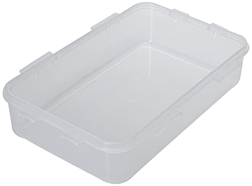 LocknLock Easy Essentials On The Go Meal Prep Lunch Box, Airtight Containers with Lid, BPA Free, Rectangle (3 Section) -27 oz, Clear