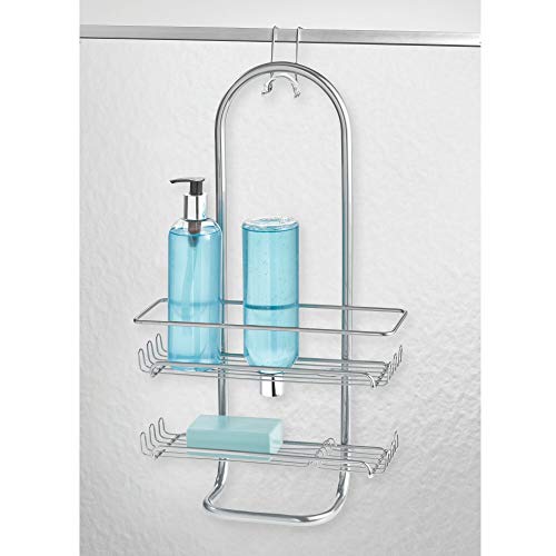 InterDesign Classico Jumbo Bathroom Caddy β Shower Storage Shelves for Shampoo, Conditioner and Soap, Silver