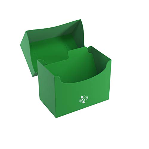 Gamegenic Side Holder 80+ Casual Deck Box | Double-Sleeved Card Storage with Flex Card Divider | Premium Card Game Protector | Cobra Neck Technology | Holds up to 80 Cards | Green Color | Made