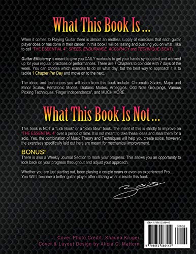 Guitar Efficiency: Daily Exercise and Tablature Workbook with Journal