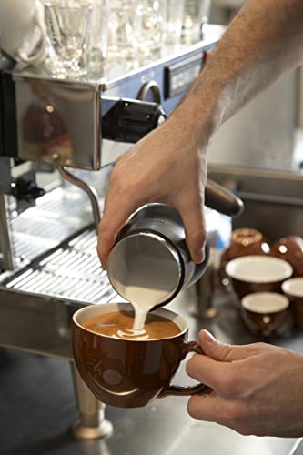 Rattleware Handle Free Stainless Steel Macchiato Pitcher - Perfect For Home, Cafe, Restaurant, Hotel, Office, Or Commercial Use - Steaming And Frothing Pitcher (12 Oz)