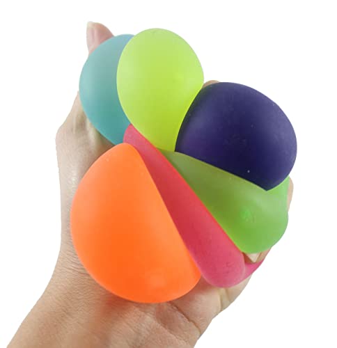 Set of 6 Smaller 1.5" Sugar Balls - Thick Glue/Gel Stretch Ball - Ultra Squishy and Moldable Slow Rise Relaxing Sensory Fidget Stress Toy