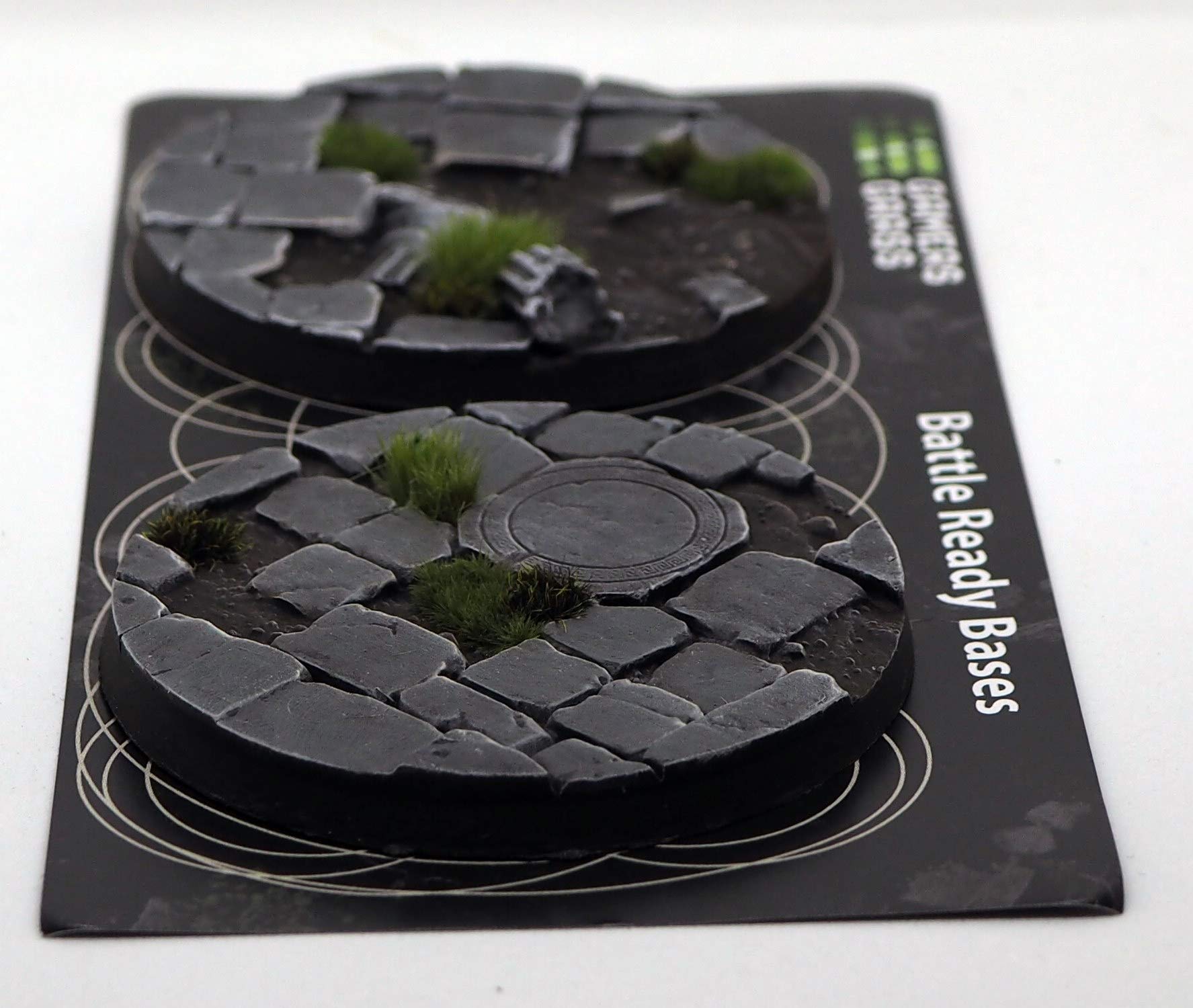 Gamers Grass Battle Ready Bases: Temple Bases Round 60mm (x2)