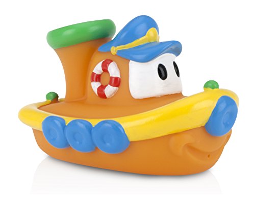 Nuby 2-Pack Tub Tugs Floating Boat Bath Toys, Colors May Vary, (Pack of 2)