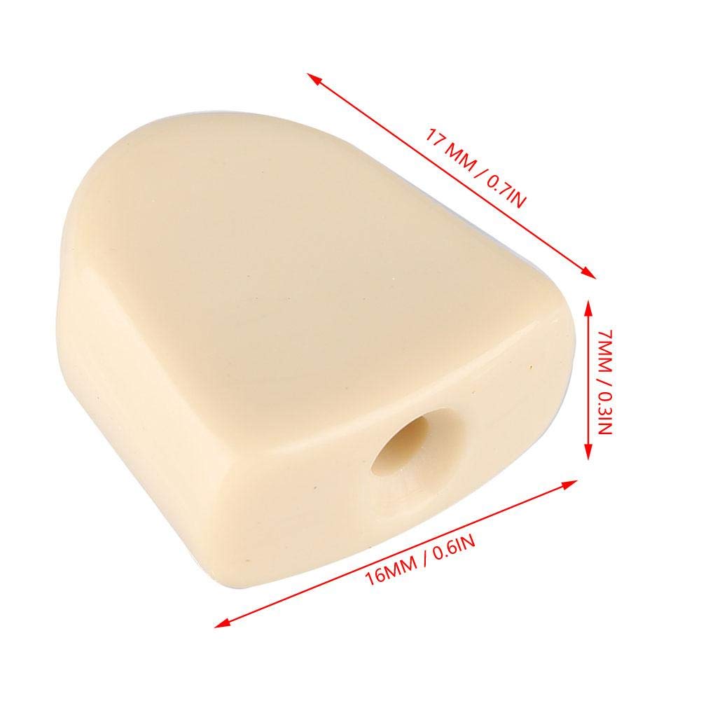 Guitar Tuning Peg Button, 6 Pcs/Set Acrylic Tuning Pegs Buttons Machine Heads Buttons for Guitar(Beige) Gevoline accessories