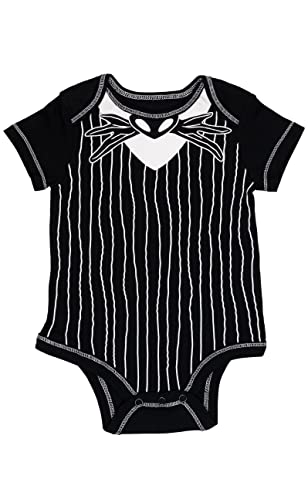 Disney Nightmare Before Christmas Jack Skellington Newborn Baby Boys Cosplay Bodysuit and Hat Newborn