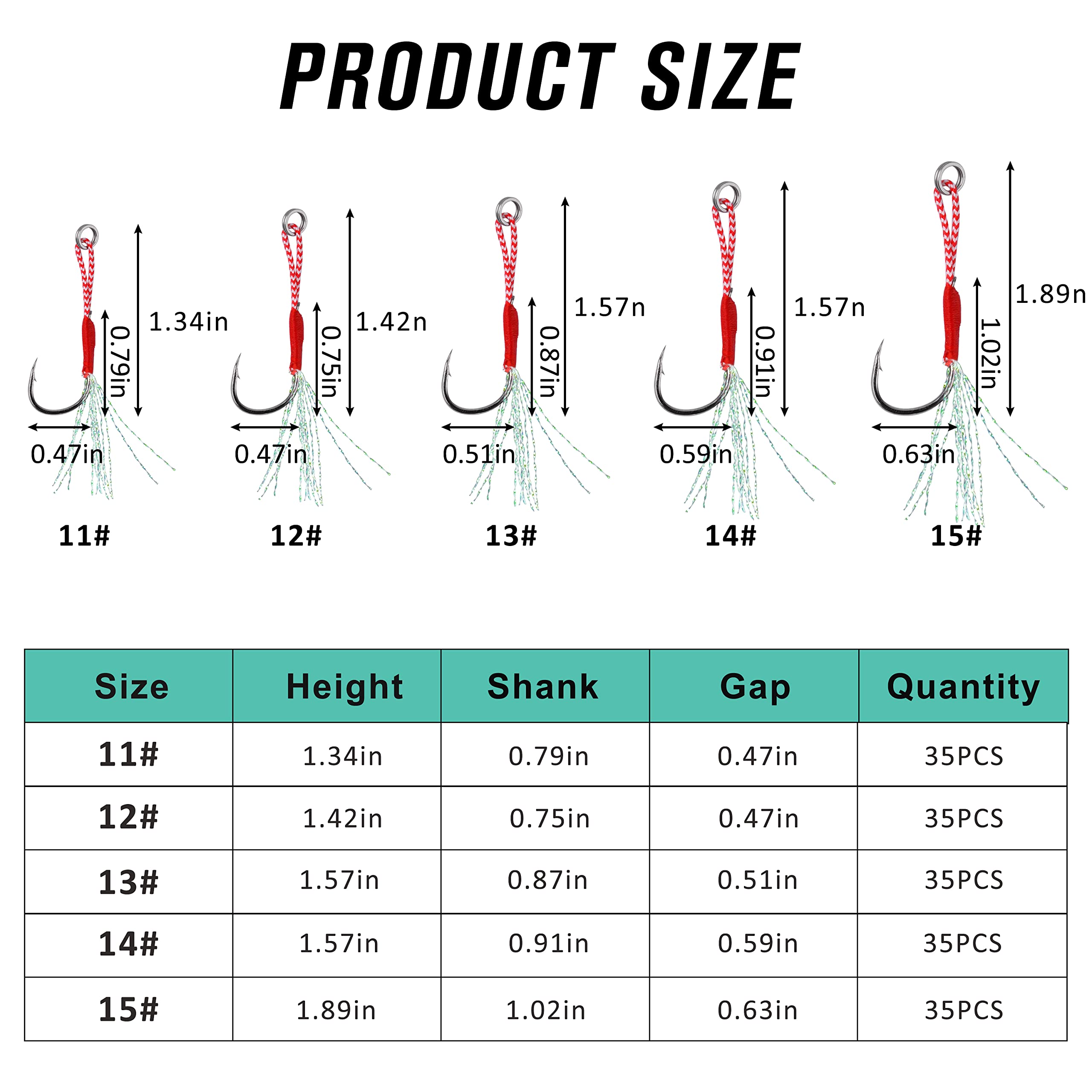Assist Hooks Saltwater for Jigging,35pcs Micro Jigging Assist Hooks Slow Pitch Jigs Single Assist Fishing Hooks Dancing Stinger Jigging Hooks for Vertical Jigging Lures