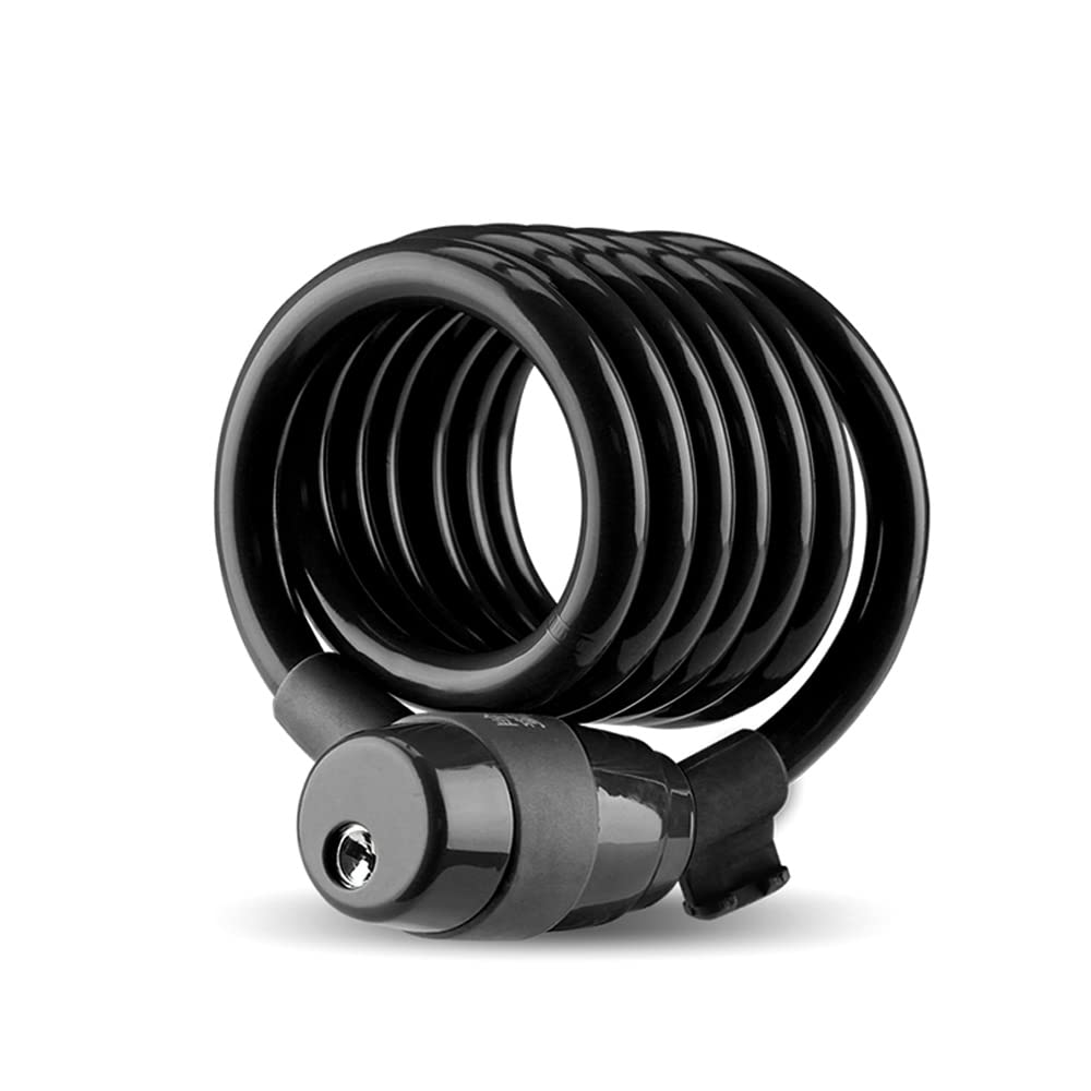 AZPINGPAN 150cm Self-Rolling Bicycle Lock丨Built-in Dust Cover Copper Lock Core Anti-Theft Steel Cable Chain Lock丨Outdoor Portable Mountain Road Motorcycle Fixing Accessories