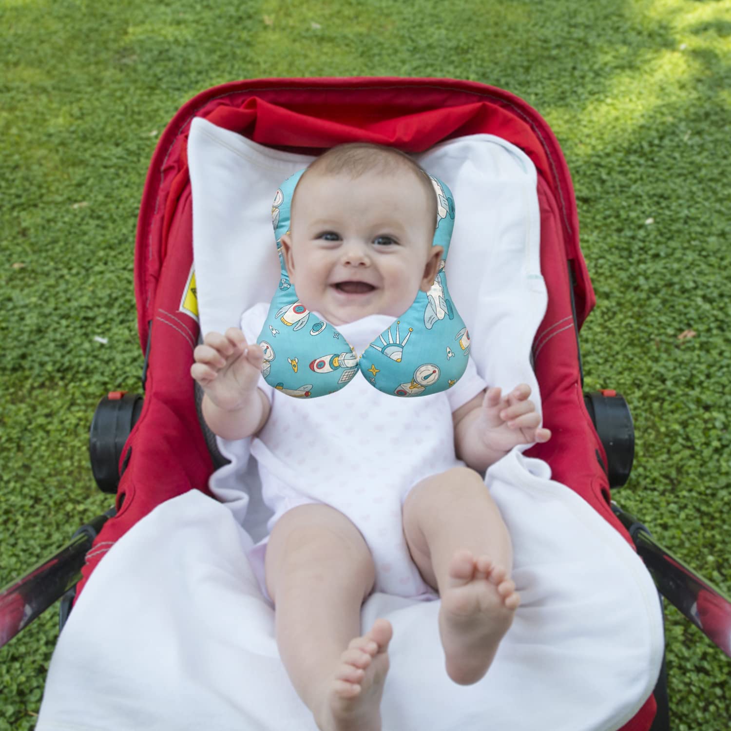 Baby Travel Pillow - Stroller Or Car Seat Baby Body Travel Pillow/Double Side Design Baby Head Support Pillow