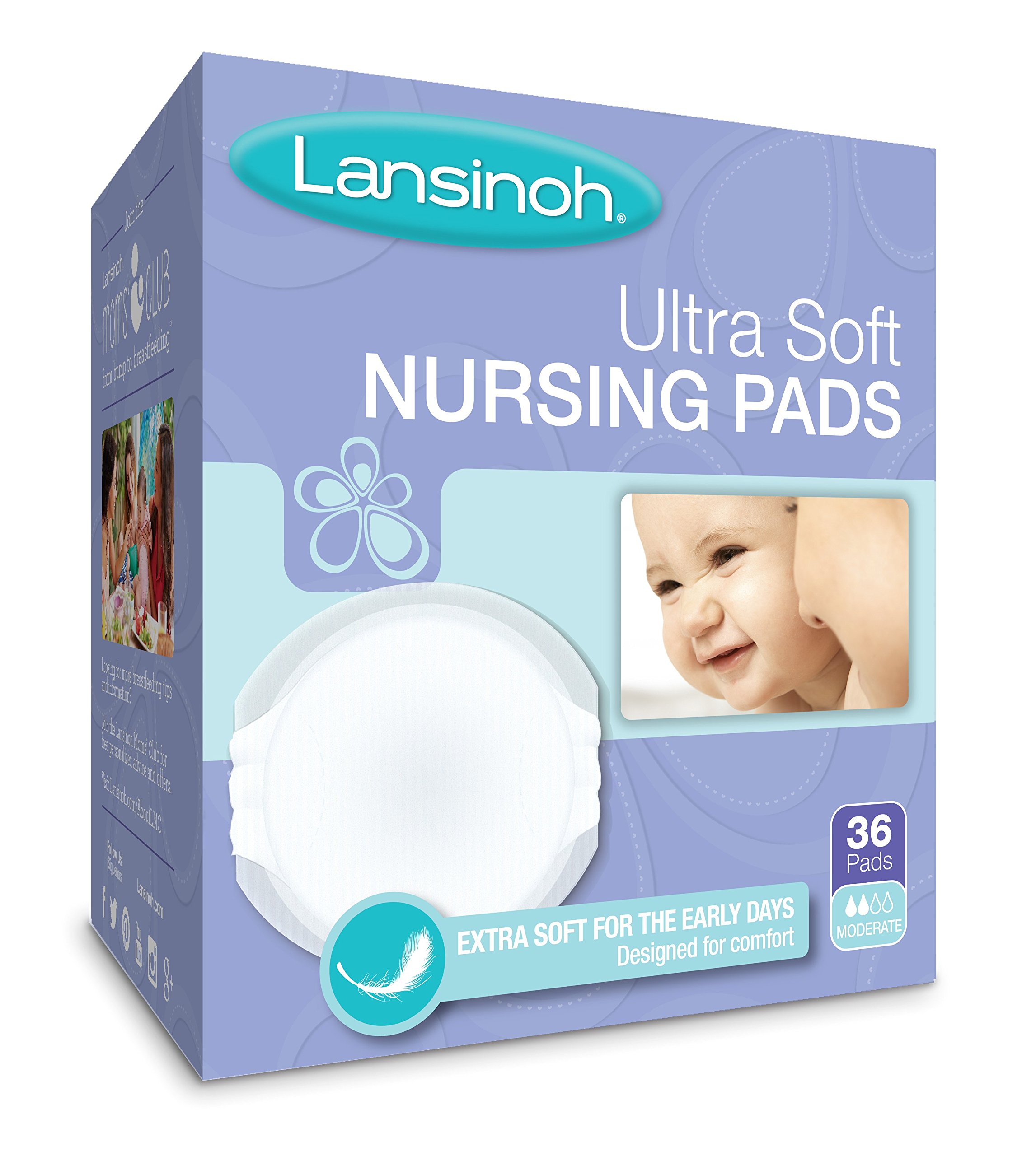 Lansinoh Nursing Pads, Pack of 36 Ultra Soft Disposable Breast Pads