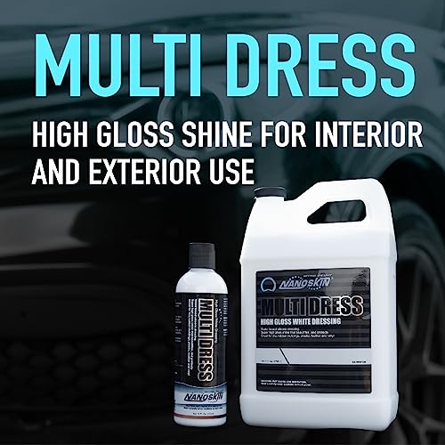 Nanoskin MULTI DRESS All Purpose Dressing 1 Gallon - Interior & Exterior Dressing for Car Detailing | Works on Tire, Vinyl, Rubber, Plastic & Trim | Safe for Cars, Trucks, Motorcycles, RVs & More