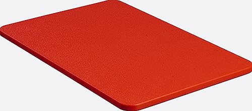 Tezzorio Red Color Coded Cutting Board - 18" x 12" x 1/2" Polyethylene Board for Safe and Easy Food Preparation - Durable, Non-Skid Surface with Knife-Friendly Design and Perfect Thickness