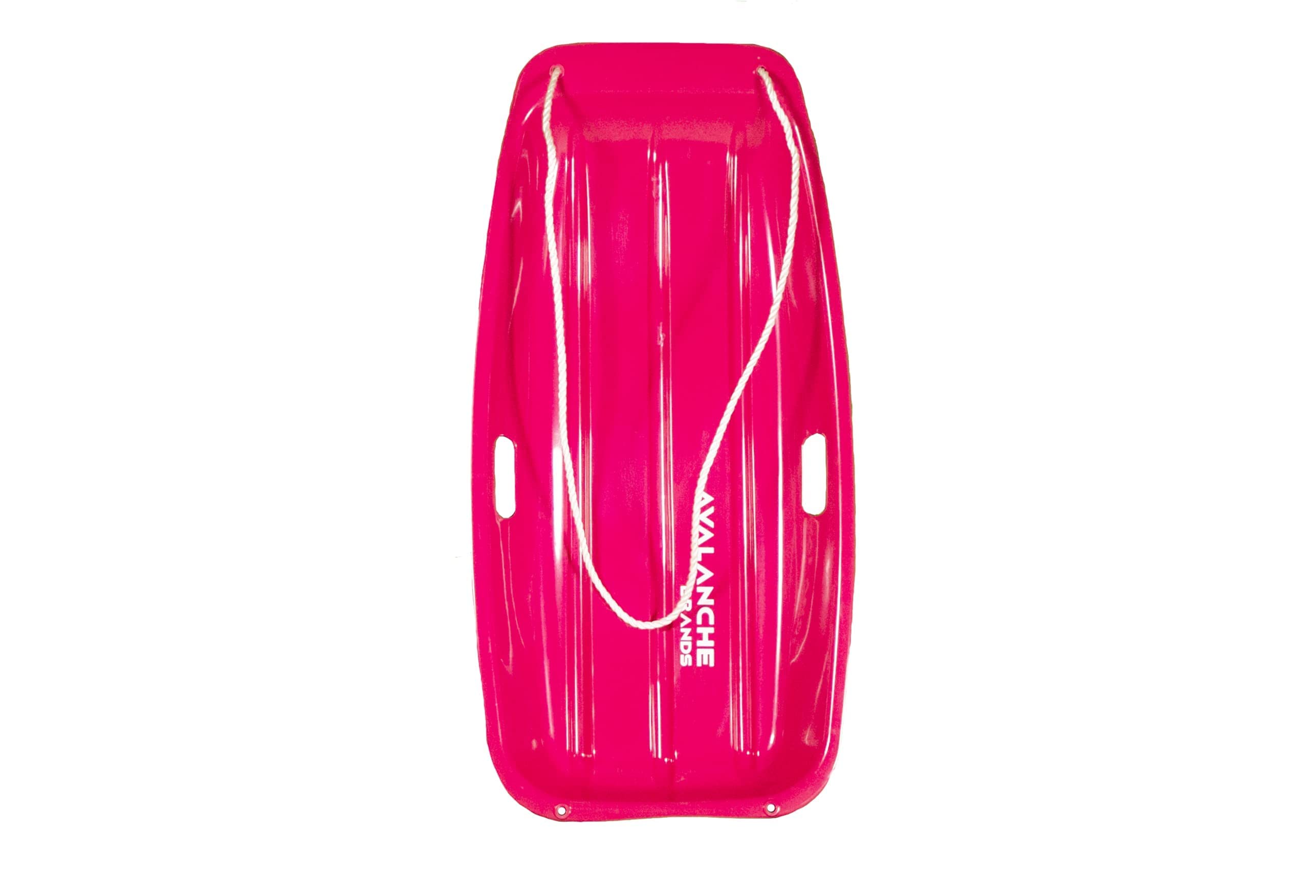 Avalanche Brands - 35" Classic Downhill Toboggan Snow Sleds - Red & Pink