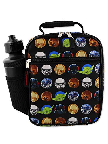 Disney Star Wars Boy's Girl's Adult's Soft Insulated School Lunch Box (One Size, Black)