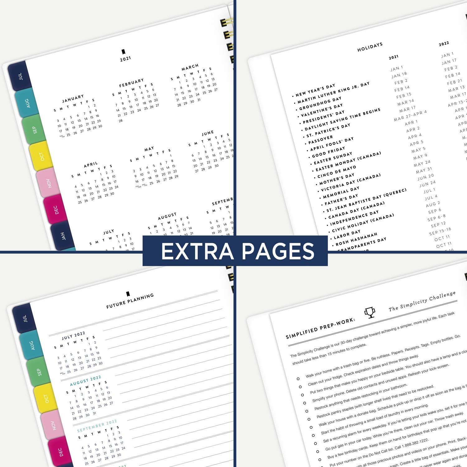 AT-A-GLANCE Academic Planner 2021-2022, Simplified by Emily Ley for AT-A-GLANCE Weekly & Monthly Planner, 5-1/2" x 8-1/2", Small, Customizable, for School, Teacher, Student, Dogwood (EL61-201A)