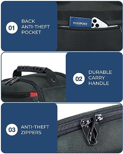 BAGSMART Slim Business Laptop Backpack with USB Charging, Anti-Theft, Water-Resistant - Fits 15.6-Inch Notebook