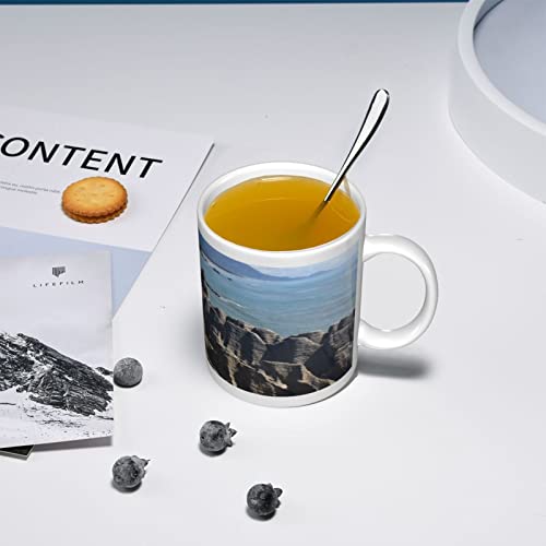 BAFAFA Rocks Scenic Printed Coffee Mugs Porcelain Coffee Cups With Handle Insulated Coffee Glass Ceramic Mugs for Tea Latte Cappuccino Cocoa