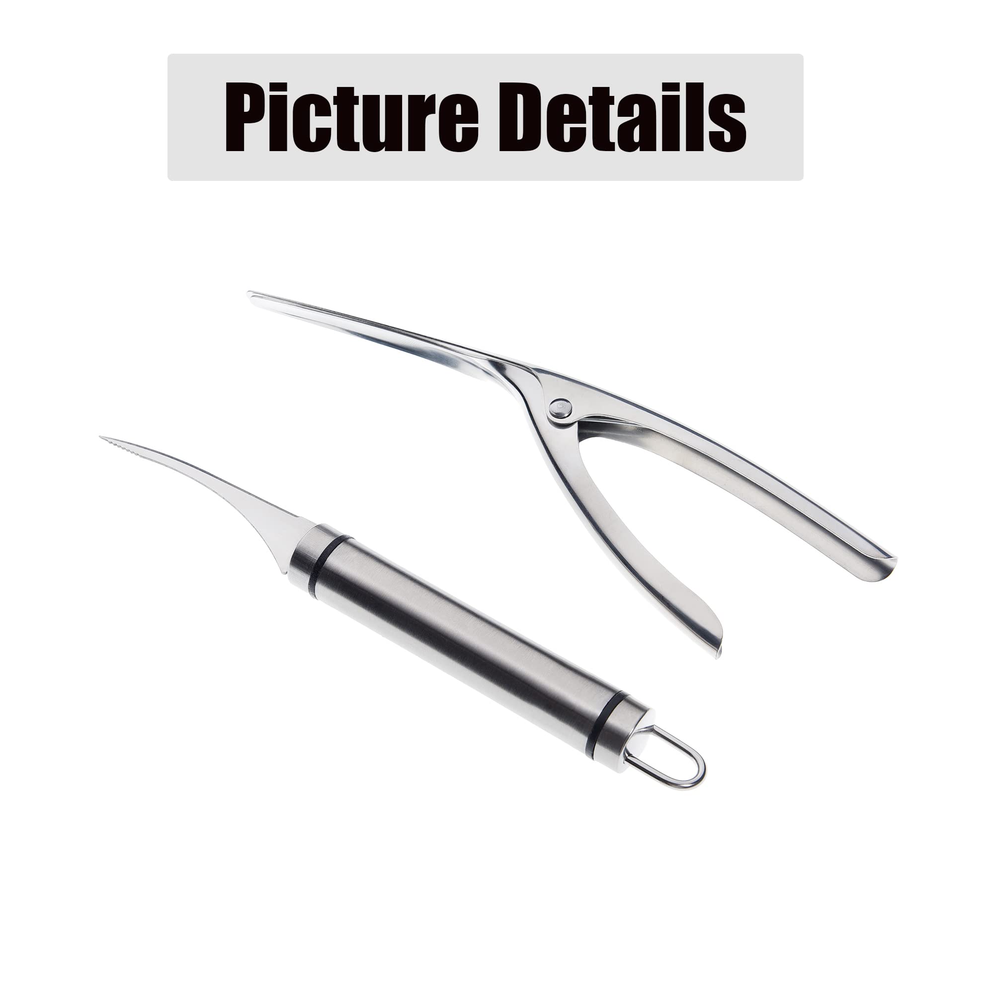 BROYEUR Shrimp Deveiner Tool and Shrimp Peeler Setr, 2 Pcs Shrimp Knife ShrimpThread Knife Shrimp Deveining Tool,Toad Fish Shrimp Cleaner Peels Prawn Outer Shell Deveins.