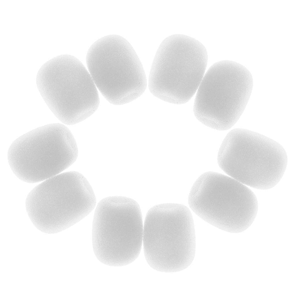 Gazechimp Universal Headset Foam Microphone Windmuff Mic Covers, 10x, White