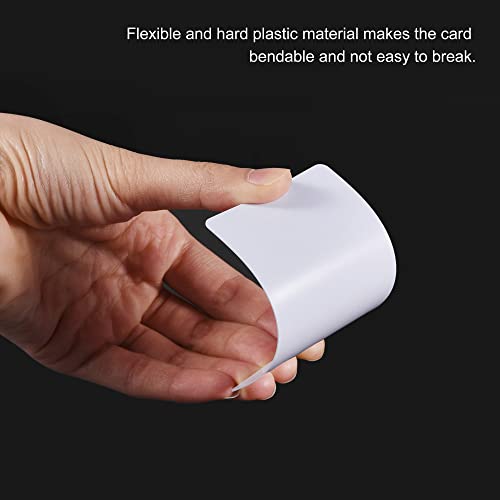 MECCANIXITY Blank PVC Cards for ID Badge Printers, Graphics Quality White Plastic CR80 10 Mil (CR8010) Pack of 100
