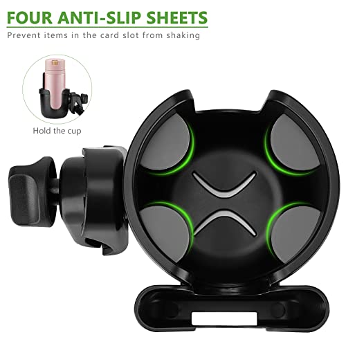 Suranew Wheelchair Cup Holder - Portable Mobility Drink Holder - Compatible with Walker, Rollator, Transport Chair ,Scooter or Stroller - Easy to Install, Removable