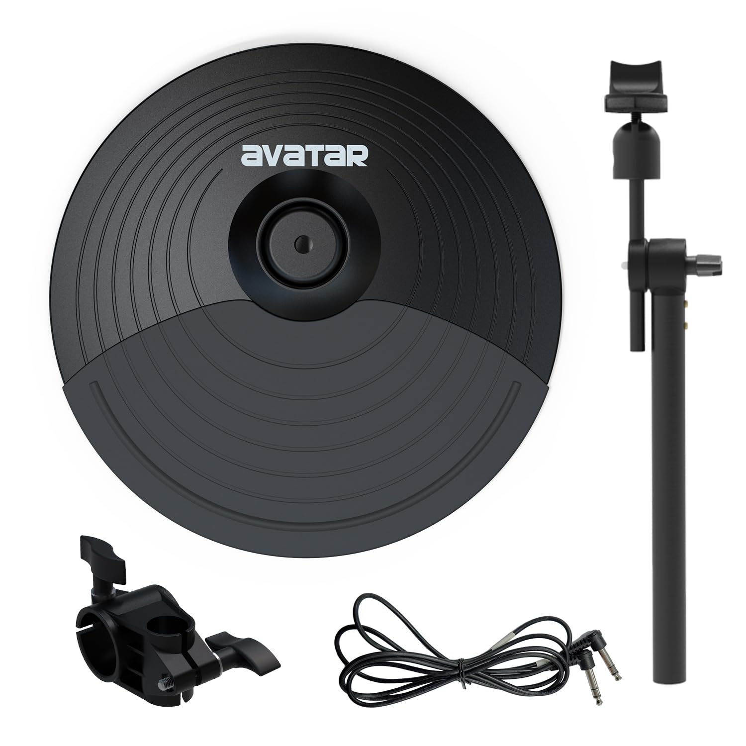 HXW 10" Dual-zone Cymbal With Choke Universal Expansion Cymbal Bundle for Electronic Drum Set