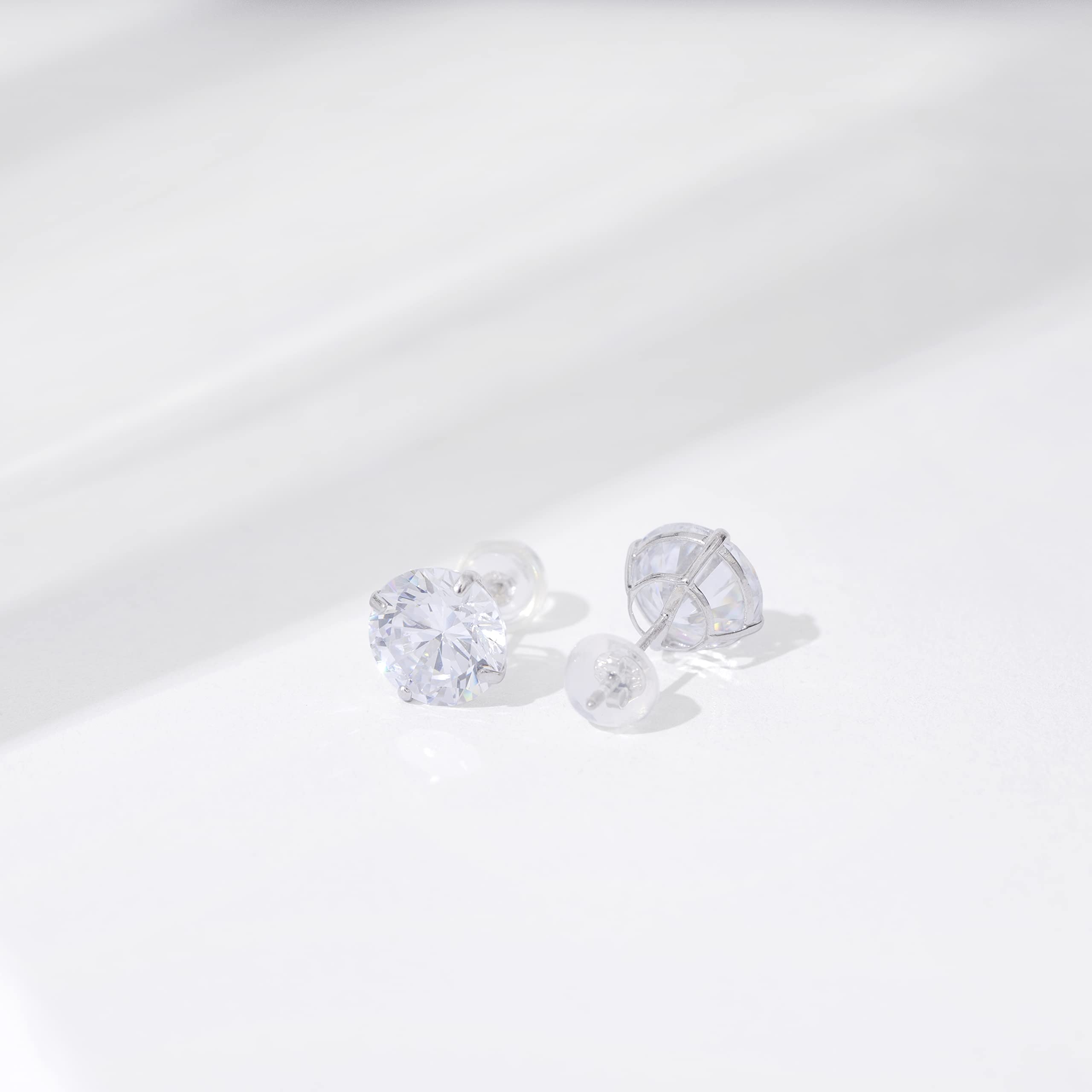 Amazon Essentials 14K Gold 2cttw Infinite Elements Cubic Zirconia Round Stud Earrings, (previously Amazon Collection)