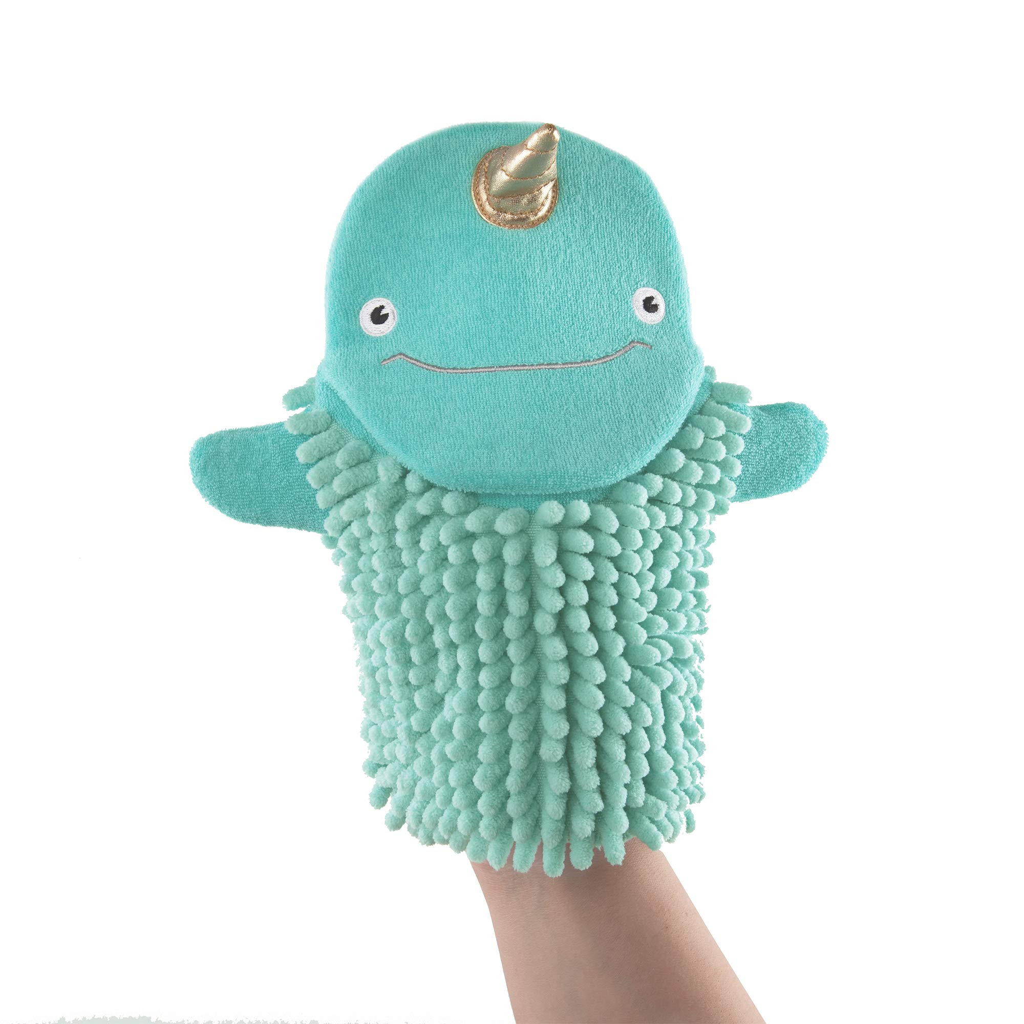 Baby Aspen Four-Piece Narwhal Bath Gift Set, Blue, One Size, BA14113NA