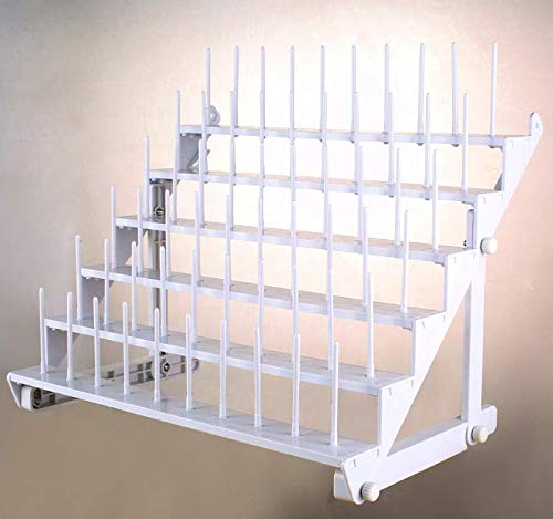 Embroidex Free Standing with Legs & Wall Mountable 60 Spool Thread & Cone Stand/Rack for Sewing & Embroidery Machine