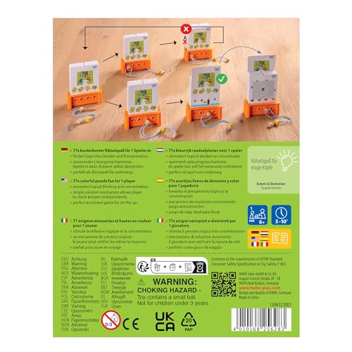HABA Logic! CASE Starter Set - Brain Building Puzzles for Ages 6+