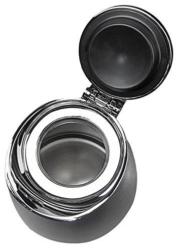 Isosteel 0.6 Litre 18/ 8 Stainless Steel Tableline Double-Walled Straight Shape Vacuum Pot with Flap Lid, Silver