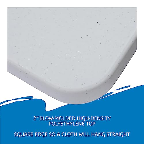 Iceberg IndestrucTable Commercial Folding Table, Indoor or Outdoor, Platinum, 750 lbs. Weight Capacity, 24β W x 48β L
