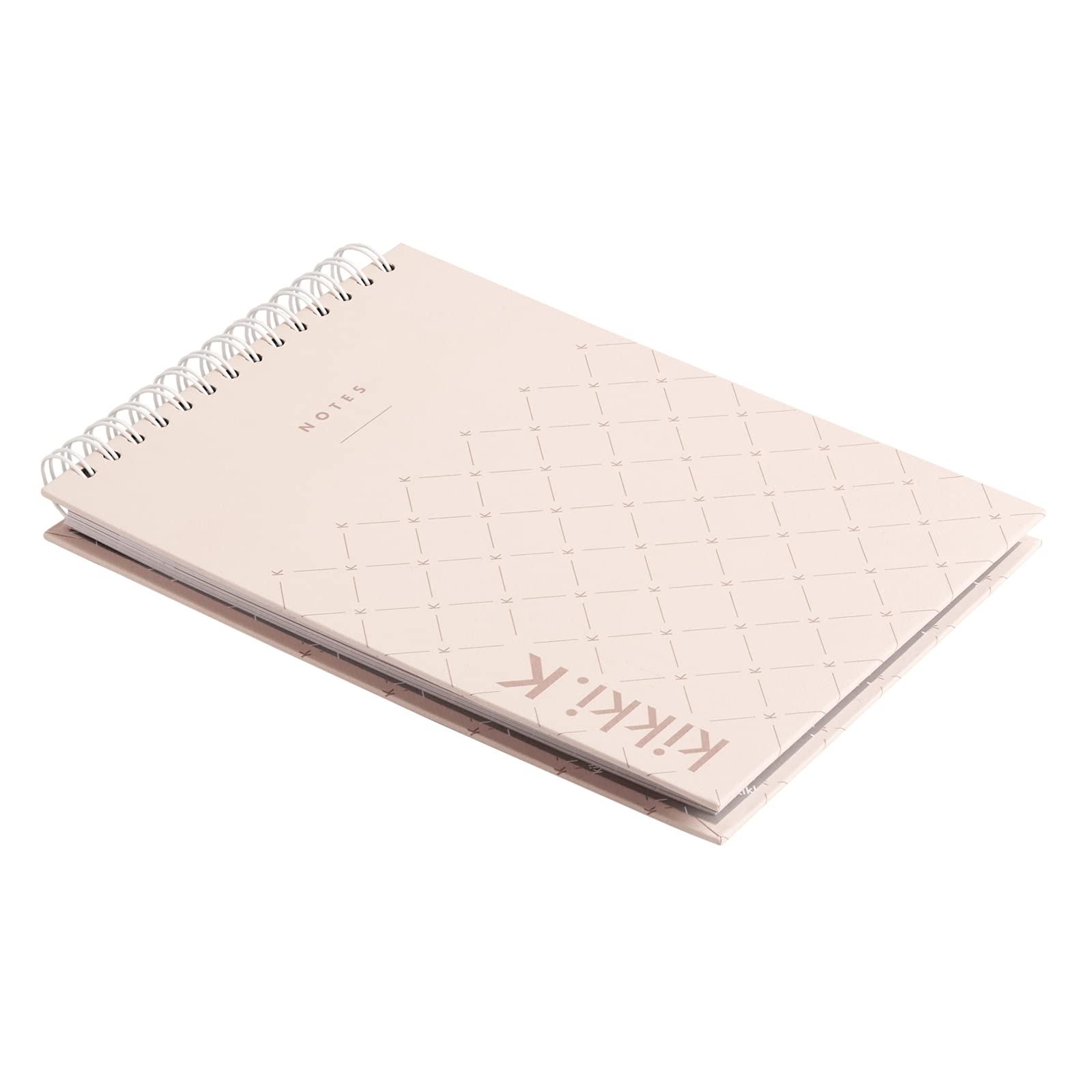 B6 Essential Notepad in Blush. Spiral Coiled Binding. 6 Unique Feature Designs. 72 Sheets of Lined, Grid, and Patterned Paper. Portable Size- 7.24" x 5.24" x 0.39" by kikki.K.