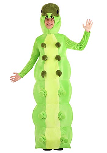Fun Costumes Green Caterpillar Costume for Adults Storybook Character Plush Caterpillar Suit for Men and Women X-Large