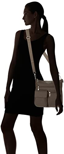 Baggallini Womens Modern Everywhere Slim Crossbody, Dark Umber Heritage