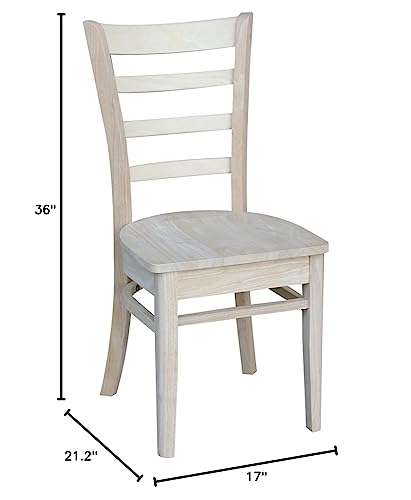 International Concepts Emily Side Chair, Unfinished