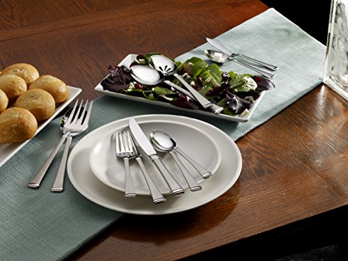 Mikasa Harmony 45-Piece 18/10 Stainless Steel Flatware Set with Serving Utensil Set, Service for 8