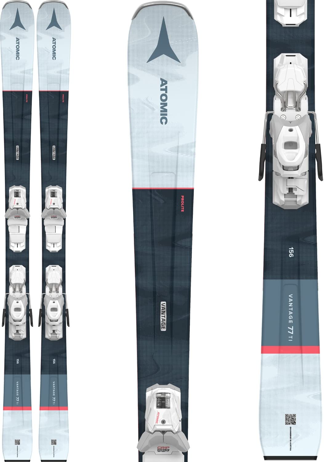 Atomic Vantage 77 Ti Skis w/ M10 GW Bindings Womens Sz 163cm Blue