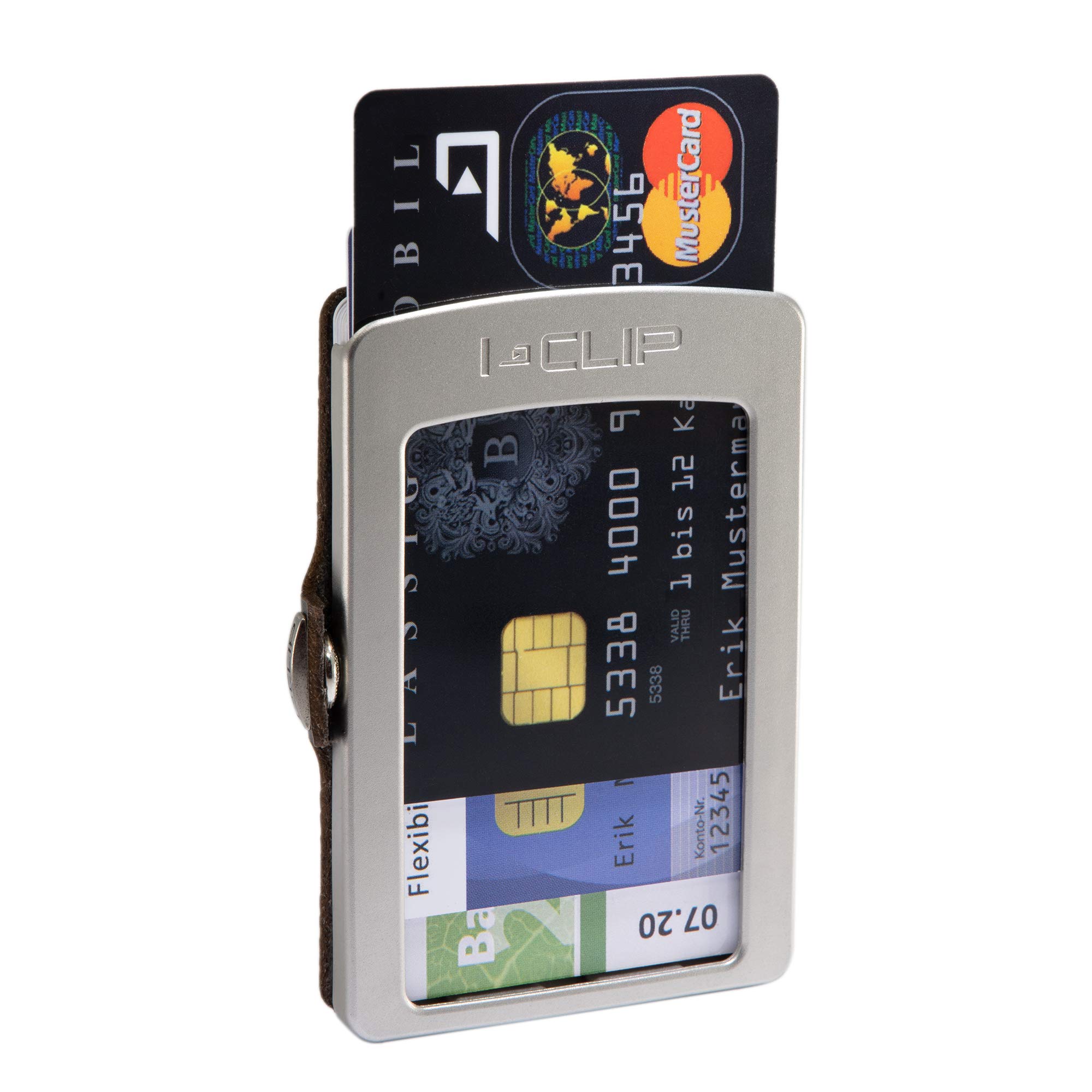 I-CLIP Heritage Steel Blasted Liberty Desert, Wallet, Card Holder, Slim Wallet, Smart Wallet, Stainless Steel