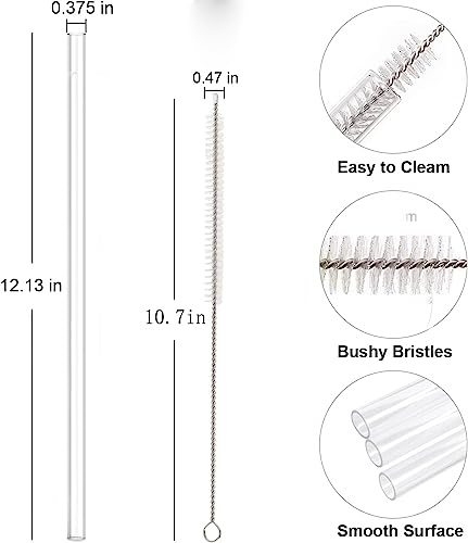 Replacement Straw Compatible with Stanley 40 oz 30 oz Cup Tumbler, Includes 6 Straws, 3 Straw cover, and 1 Brush.