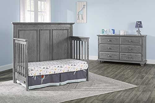 Oxford Baby Kenilworth 4-in-1 Convertible Crib, Graphite Gray, GreenGuard Gold Certified