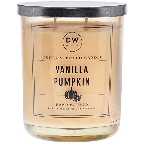 DW Home Large Vanilla Pumpkin Scented Candle with Galvanized Lid