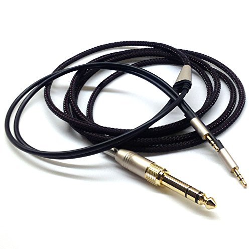 NEW NEOMUSICIA Replacement Cable Compatible Hifiman HE400S, HE-400I, HE-400i（2.5mm Plug Version）, HE560, HE-350, HE1000, HE1000 V2 Headphone 3.5mm and 6.35mm to Dual 2.5mm Jack Male Cord 1.5m/4.9ft