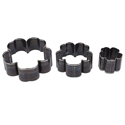 Honiwu 3PCS Flower Leather Die Cutter, Leather Hollow Punch Mold, Incisive Leather Cutting Dies, 1.2in 2in 2.8in One Hole Hollow Punch Tools Kit for DIY Leather Craft