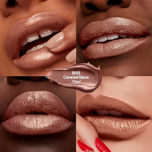 Revlon Super Lustrous Lipstick, Creamy Formula For Soft, Fuller-Looking Lips, Moisturized Feel, Caramel Glace (103), 0.15 oz