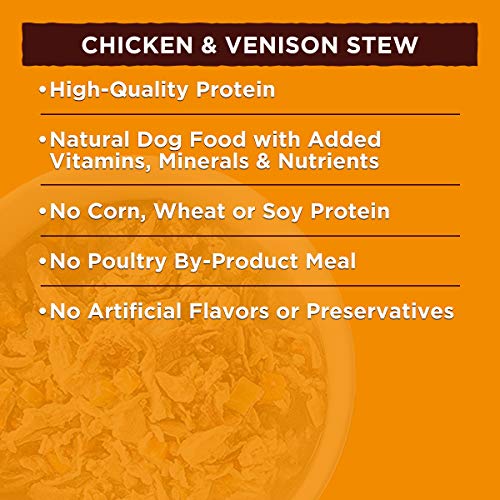 Nature's Recipe Grain Free Wet Dog Food, Chicken & Venison Stew Recipe, 10 Ounce Can (Pack of 12)